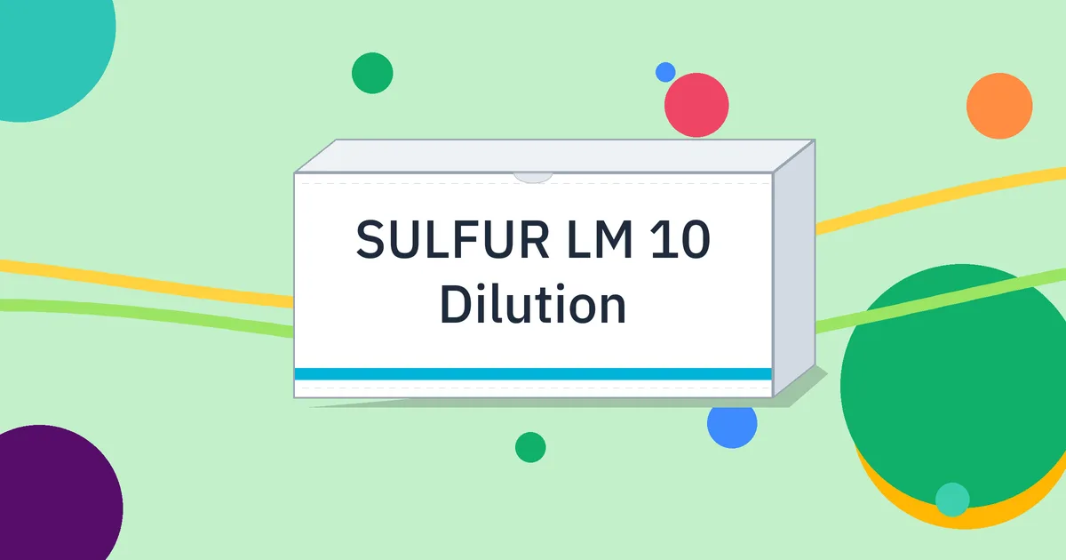 Symbolbild: Packung mit der Aufschrift SULFUR LM 10 Dilution (PZN 13209954) – Verfügbarkeit und Bezug in Apotheken in Frankfurt am Main