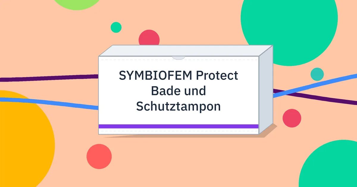 Symbolbild: Packung mit der Aufschrift SYMBIOFEM Protect Bade und Schutztampon (PZN 03203063) – Verfügbarkeit und Bezug in Apotheken in Frankfurt am Main