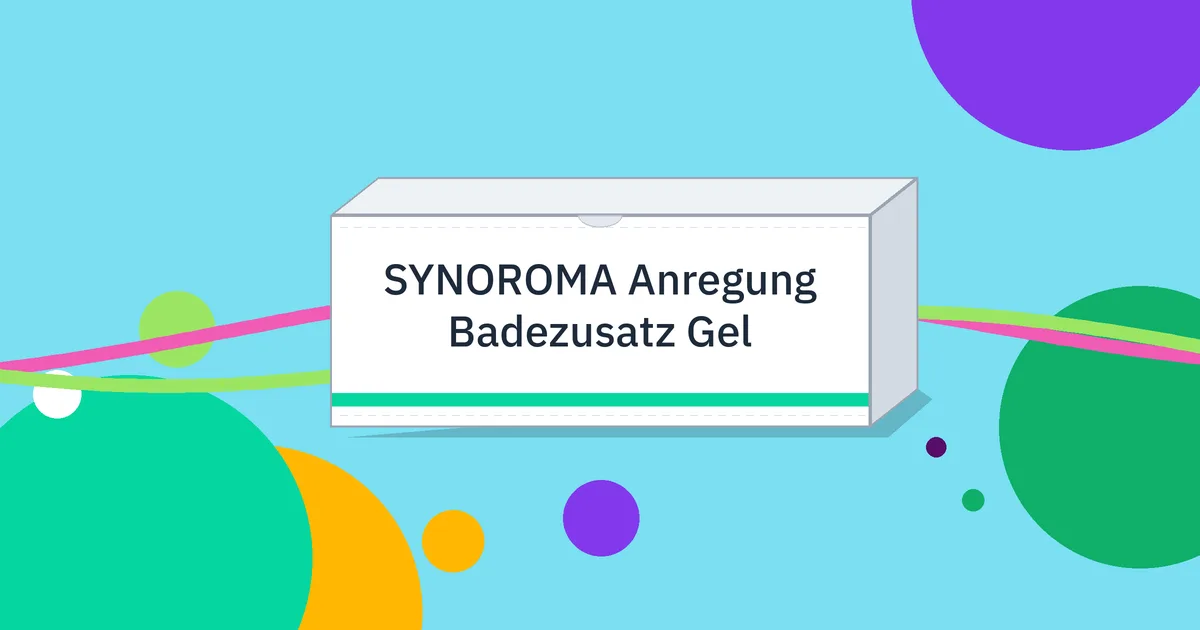Symbolbild: Packung mit der Aufschrift SYNOROMA Anregung Badezusatz Gel (PZN 01489747) – Verfügbarkeit und Bezug in Apotheken in Frankfurt am Main
