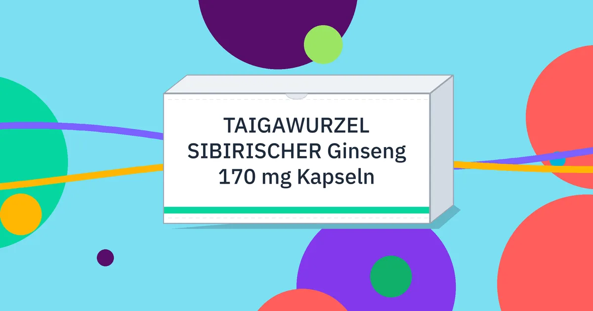 Symbolbild: Packung mit der Aufschrift TAIGAWURZEL SIBIRISCHER Ginseng 170 mg Kapseln (PZN 18216781) – Verfügbarkeit und Bezug in Apotheken in Frankfurt am Main
