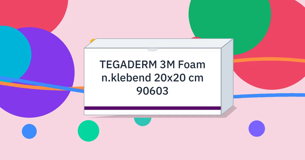 Symbolbild: Packung mit der Aufschrift TEGADERM 3M Foam n.klebend 20x20 cm 90603 (PZN 11277928) – Verfügbarkeit und Bezug in Apotheken in Frankfurt am Main