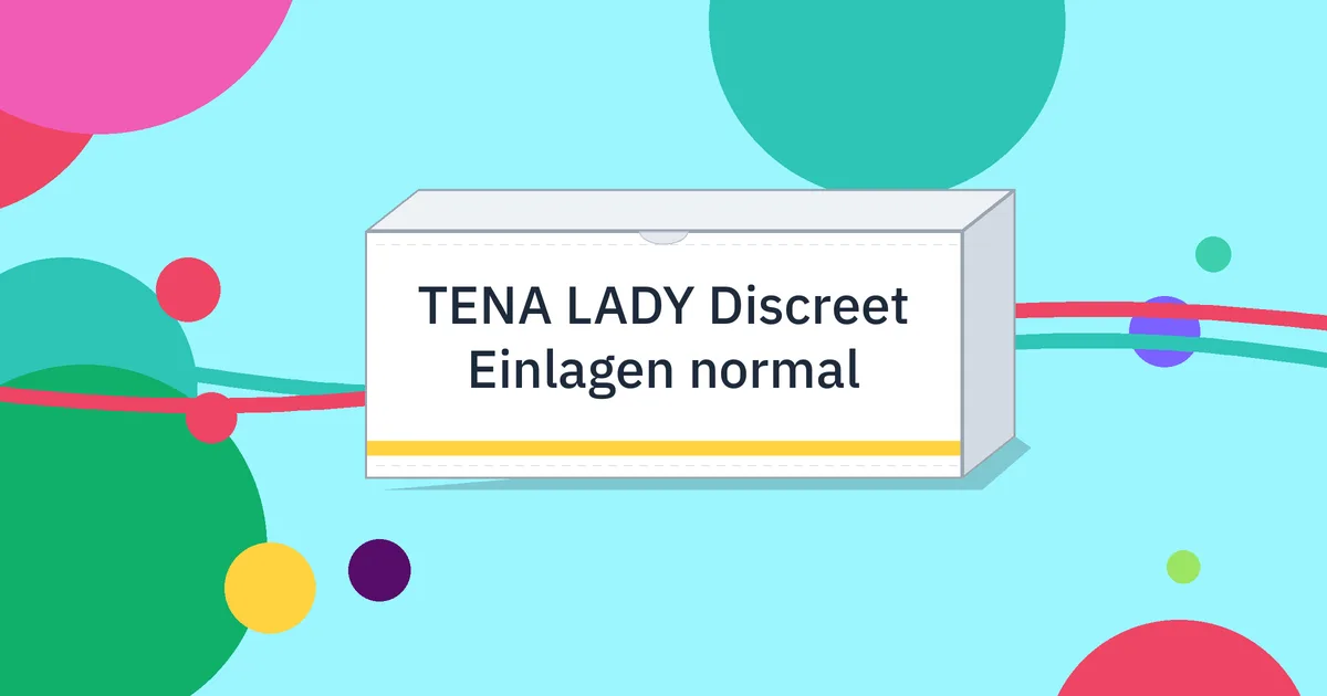 Symbolbild: Packung mit der Aufschrift TENA LADY Discreet Einlagen normal (PZN 17851096) – Verfügbarkeit und Bezug in Apotheken in Frankfurt am Main