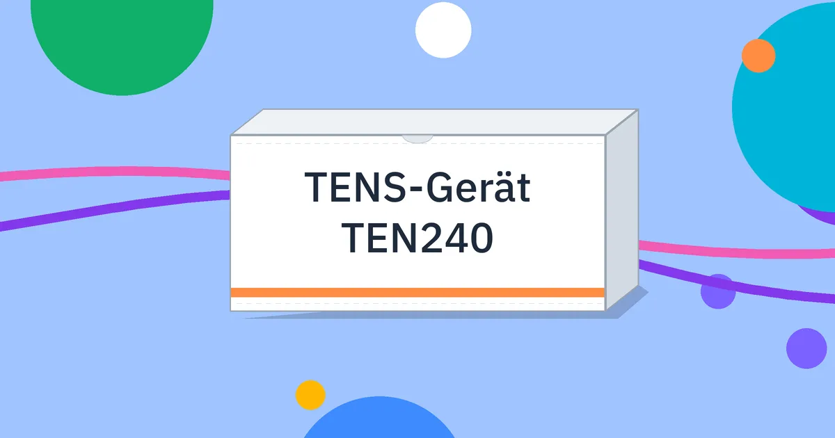 Symbolbild: Packung mit der Aufschrift TENS-Gerät TEN240 (PZN 00491009) – Verfügbarkeit und Bezug in Apotheken in Frankfurt am Main