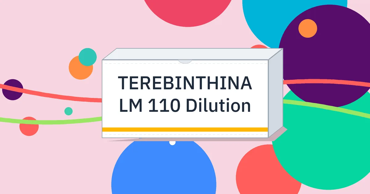 Symbolbild: Packung mit der Aufschrift TEREBINTHINA LM 110 Dilution (PZN 13216902) – Verfügbarkeit und Bezug in Apotheken in Frankfurt am Main