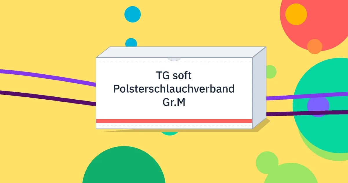 Symbolbild: Packung mit der Aufschrift TG soft Polsterschlauchverband Gr.M (PZN 15431214) – Verfügbarkeit und Bezug in Apotheken in Frankfurt am Main