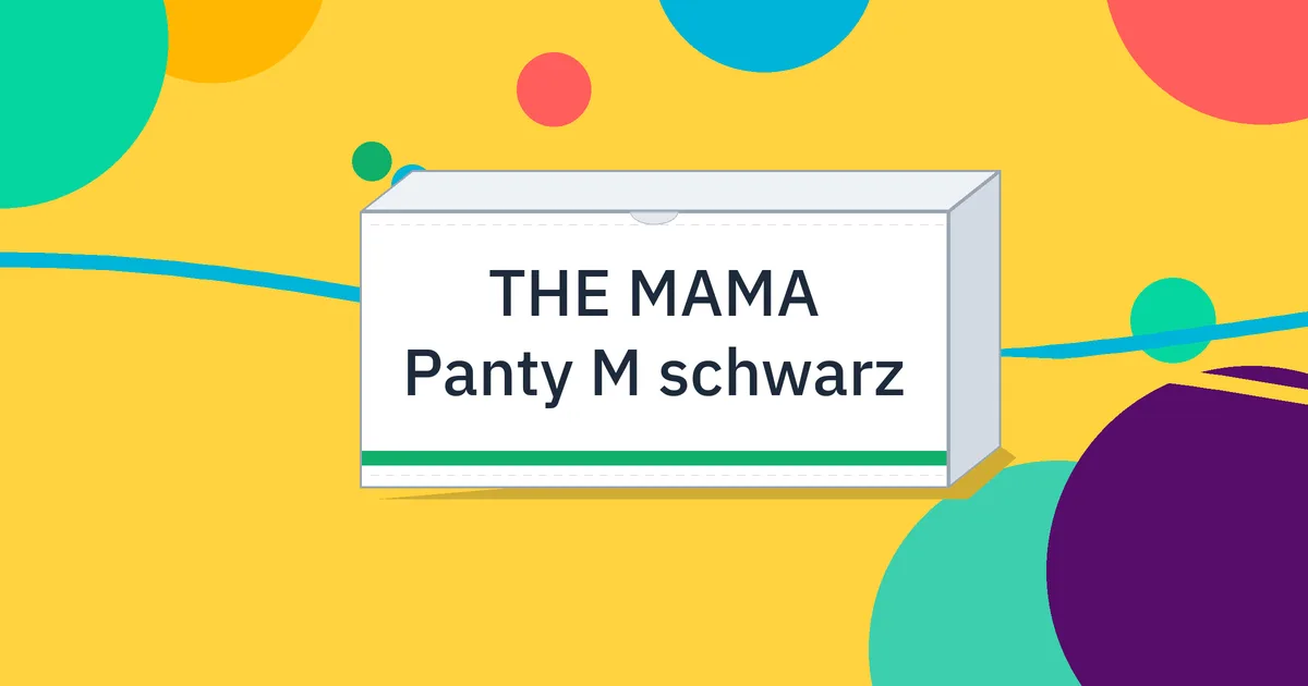 Symbolbild: Packung mit der Aufschrift THE MAMA Panty M schwarz (PZN 19706286) – Verfügbarkeit und Bezug in Apotheken in Frankfurt am Main