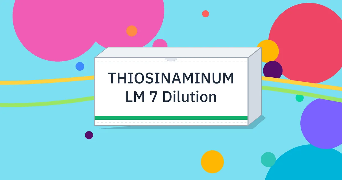 Symbolbild: Packung mit der Aufschrift THIOSINAMINUM LM 7 Dilution (PZN 13221139) – Verfügbarkeit und Bezug in Apotheken in Frankfurt am Main