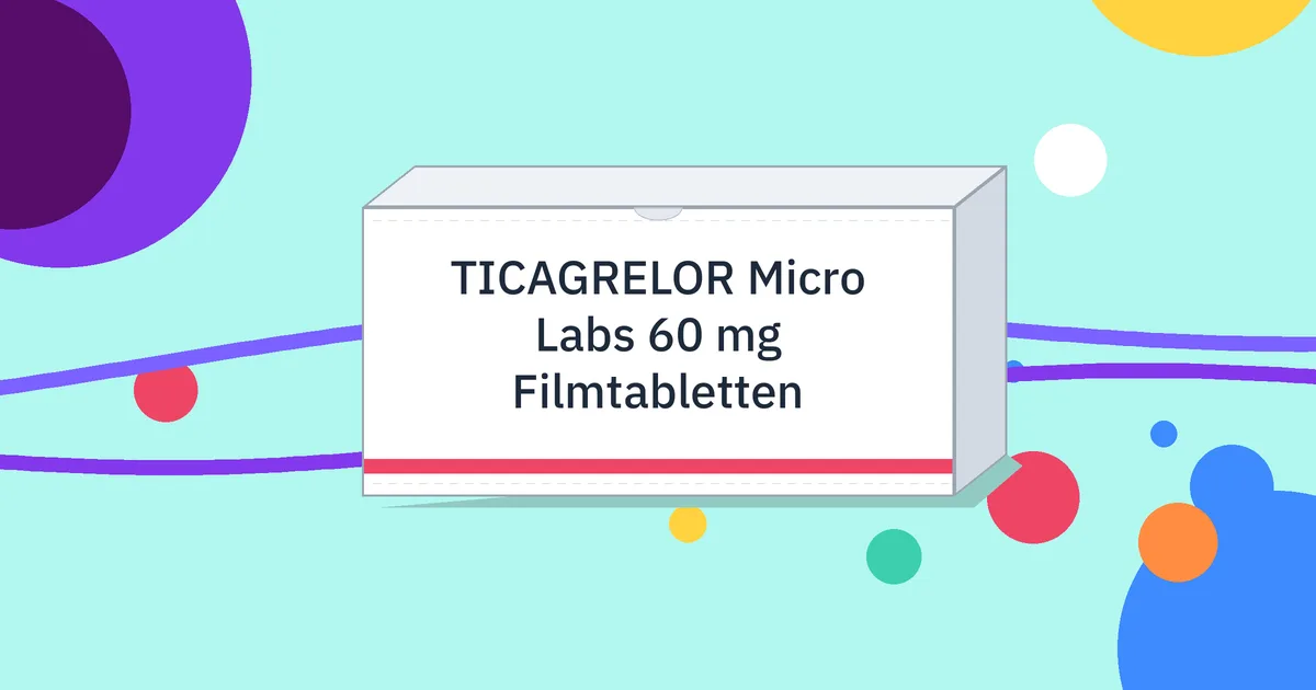 Symbolbild: Packung mit der Aufschrift TICAGRELOR Micro Labs 60 mg Filmtabletten (PZN 18706539) – Verfügbarkeit und Bezug in Apotheken in Frankfurt am Main