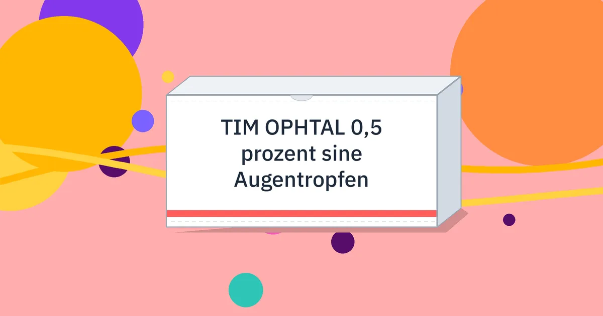 Symbolbild: Packung mit der Aufschrift TIM OPHTAL 0,5 prozent sine Augentropfen (PZN 00715578) – Verfügbarkeit und Bezug in Apotheken in Frankfurt am Main