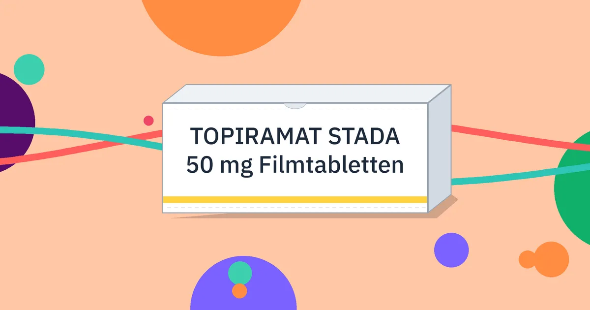 Symbolbild: Packung mit der Aufschrift TOPIRAMAT STADA 50 mg Filmtabletten (PZN 09195399) – Verfügbarkeit und Bezug in Apotheken in Frankfurt am Main