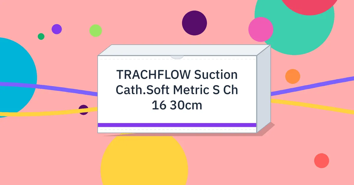 Symbolbild: Packung mit der Aufschrift TRACHFLOW Suction Cath.Soft Metric S Ch 16 30cm (PZN 20313497) – Verfügbarkeit und Bezug in Apotheken in Frankfurt am Main