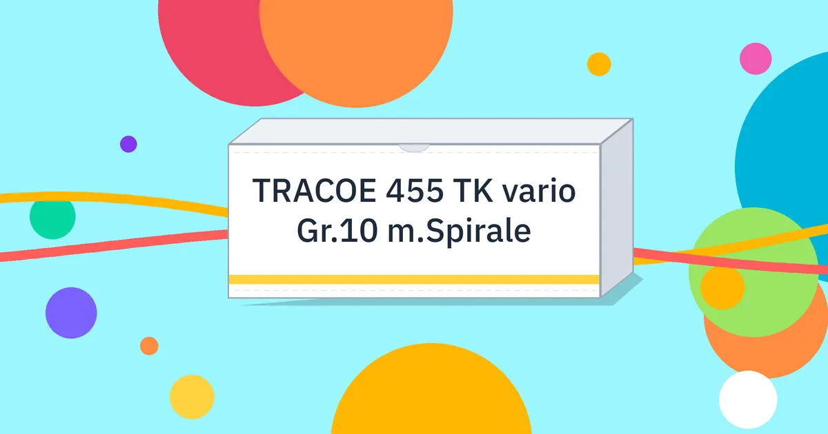 Symbolbild: Packung mit der Aufschrift TRACOE 455 TK vario Gr.10 m.Spirale (PZN 02364077) – Verfügbarkeit und Bezug in Apotheken in Frankfurt am Main