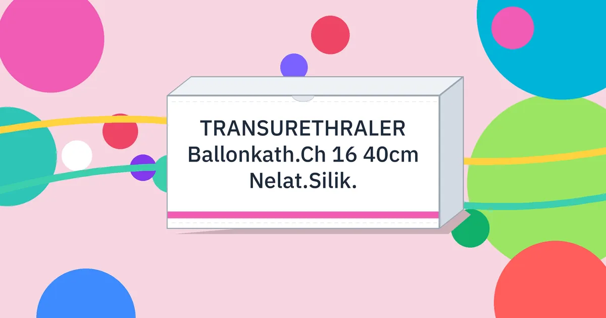 Symbolbild: Packung mit der Aufschrift TRANSURETHRALER Ballonkath.Ch 16 40cm Nelat.Silik. (PZN 01150380) – Verfügbarkeit und Bezug in Apotheken in Frankfurt am Main