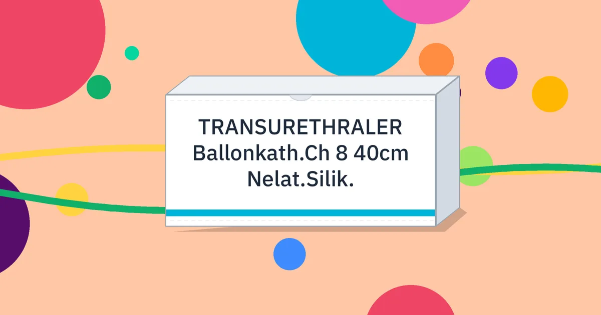 Symbolbild: Packung mit der Aufschrift TRANSURETHRALER Ballonkath.Ch 8 40cm Nelat.Silik. (PZN 01150204) – Verfügbarkeit und Bezug in Apotheken in Frankfurt am Main