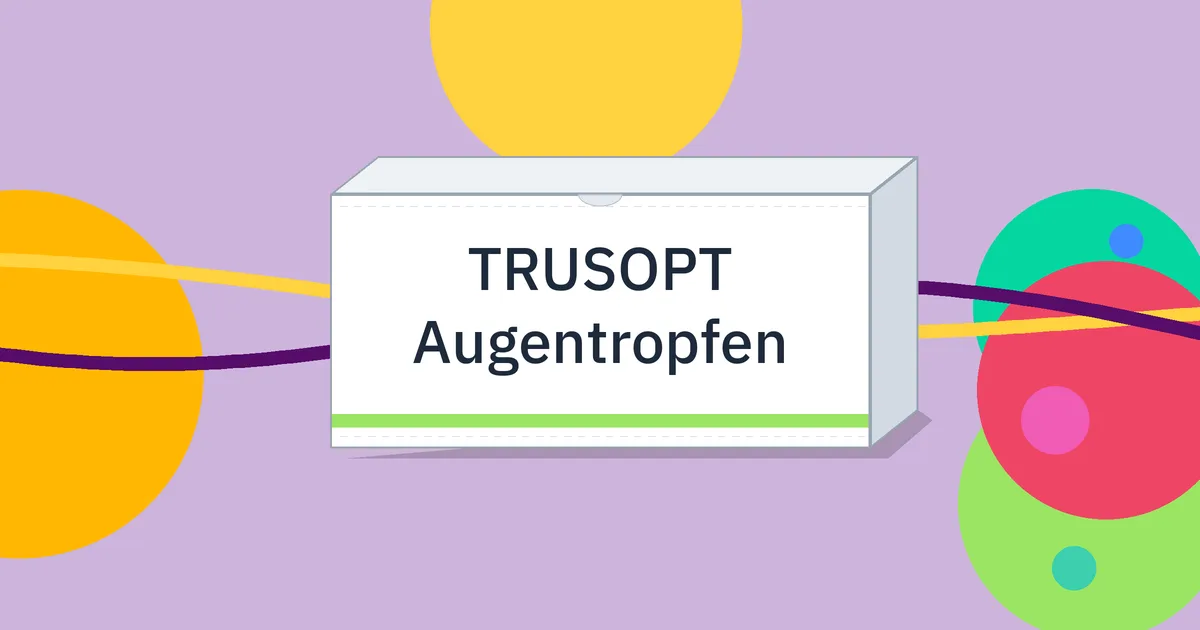 Symbolbild: Packung mit der Aufschrift TRUSOPT Augentropfen (PZN 03781541) – Verfügbarkeit und Bezug in Apotheken in Frankfurt am Main