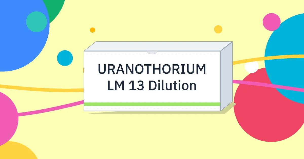 Symbolbild: Packung mit der Aufschrift URANOTHORIUM LM 13 Dilution (PZN 13256741) – Verfügbarkeit und Bezug in Apotheken in Frankfurt am Main