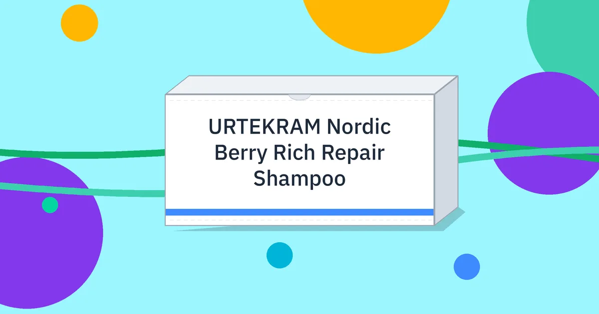 Symbolbild: Packung mit der Aufschrift URTEKRAM Nordic Berry Rich Repair Shampoo (PZN 20293719) – Verfügbarkeit und Bezug in Apotheken in Frankfurt am Main