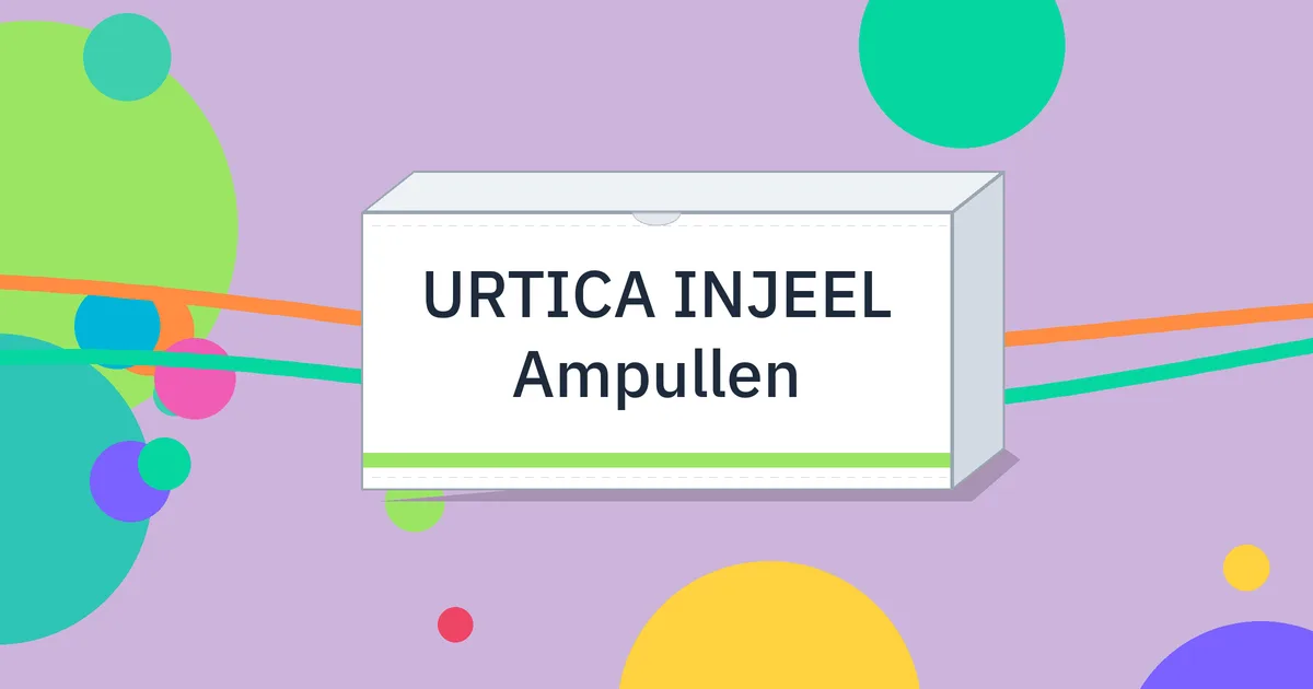 Symbolbild: Packung mit der Aufschrift URTICA INJEEL Ampullen (PZN 01067868) – Verfügbarkeit und Bezug in Apotheken in Frankfurt am Main