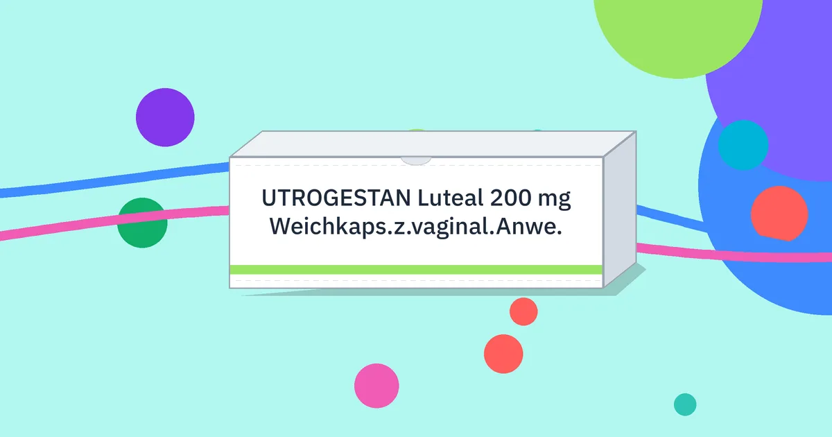 Symbolbild: Packung mit der Aufschrift UTROGESTAN Luteal 200 mg Weichkaps.z.vaginal.Anwe. (PZN 16741336) – Verfügbarkeit und Bezug in Apotheken in Frankfurt am Main
