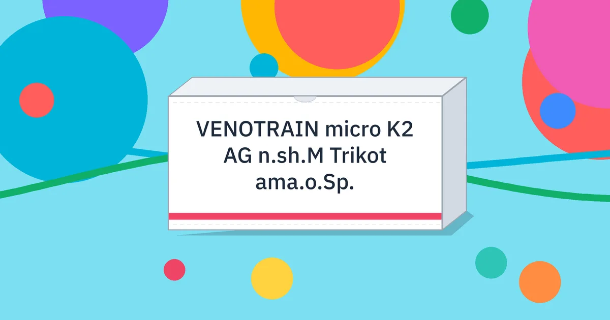Symbolbild: Packung mit der Aufschrift VENOTRAIN micro K2 AG n.sh.M Trikot ama.o.Sp. (PZN 05712745) – Verfügbarkeit und Bezug in Apotheken in Frankfurt am Main
