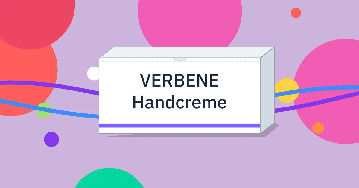 Symbolbild: Packung mit der Aufschrift VERBENE Handcreme (PZN 18773978) – Verfügbarkeit und Bezug in Apotheken in Frankfurt am Main