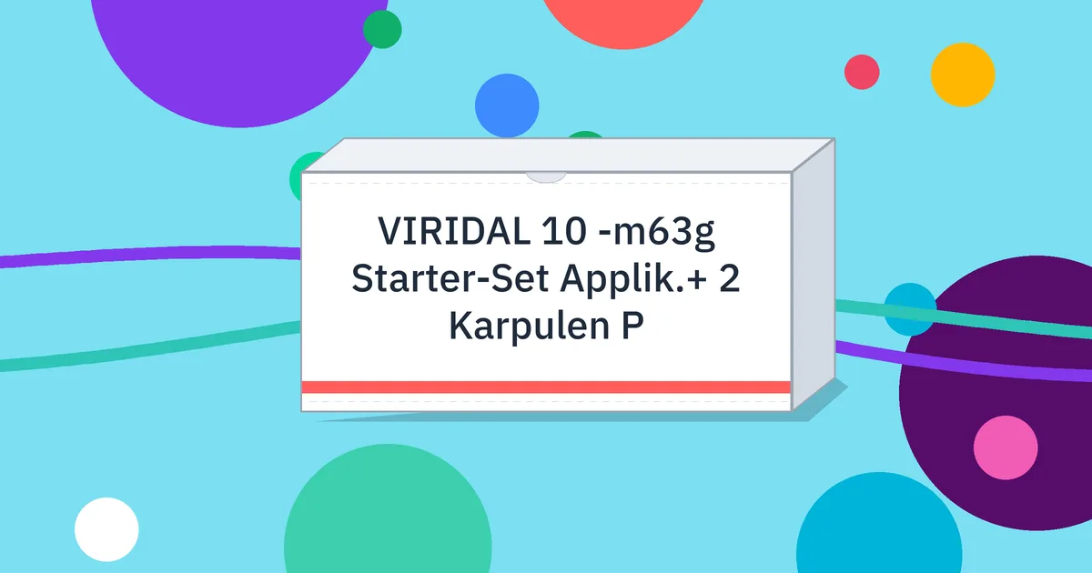 Symbolbild: Packung mit der Aufschrift VIRIDAL 10 -m63g Starter-Set Applik.+ 2 Karpulen P (PZN 08668909) – Verfügbarkeit und Bezug in Apotheken in Frankfurt am Main