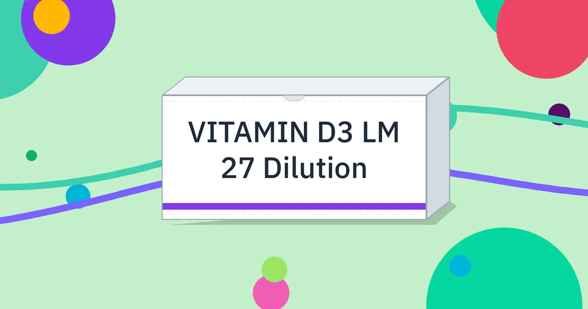 Symbolbild: Packung mit der Aufschrift VITAMIN D3 LM 27 Dilution (PZN 13279067) – Verfügbarkeit und Bezug in Apotheken in Frankfurt am Main