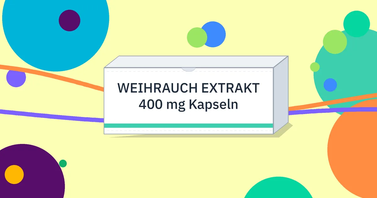 Symbolbild: Packung mit der Aufschrift WEIHRAUCH EXTRAKT 400 mg Kapseln (PZN 15738415) – Verfügbarkeit und Bezug in Apotheken in Frankfurt am Main