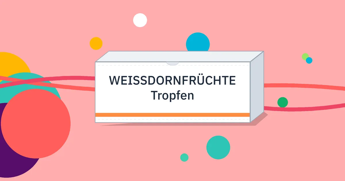 Symbolbild: Packung mit der Aufschrift WEISSDORNFRÜCHTE Tropfen (PZN 13979209) – Verfügbarkeit und Bezug in Apotheken in Frankfurt am Main