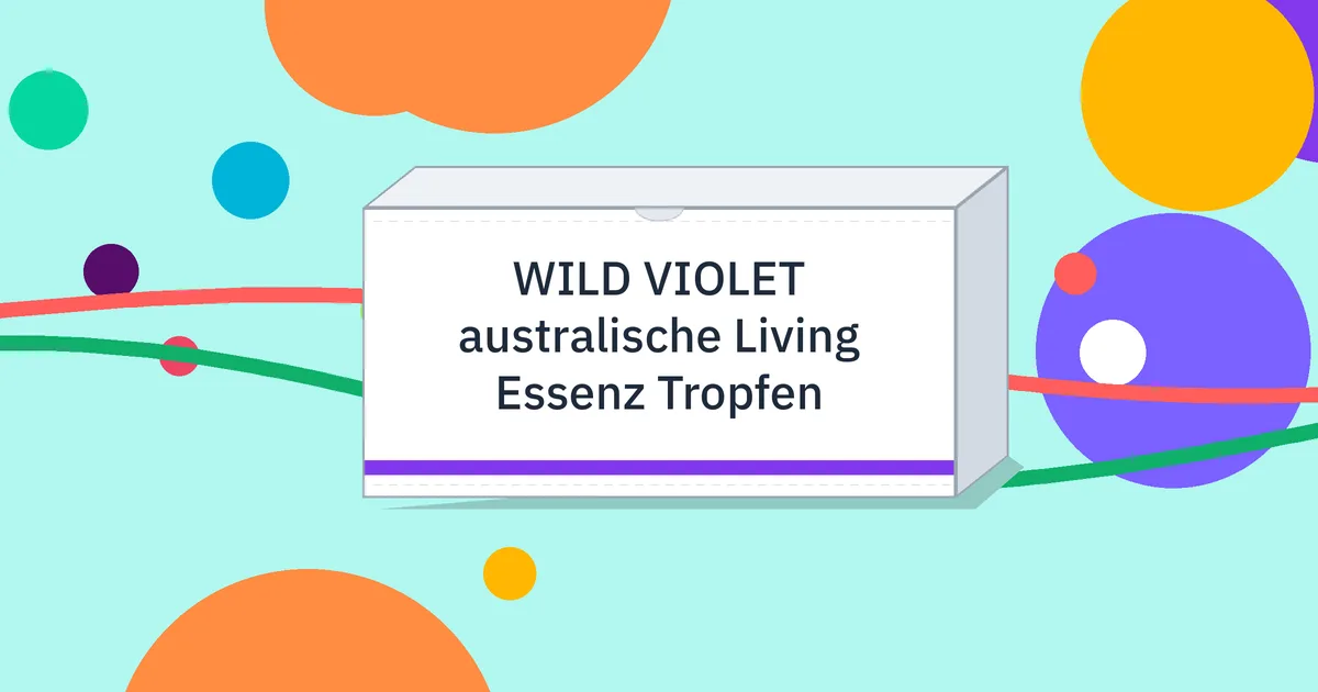 Symbolbild: Packung mit der Aufschrift WILD VIOLET australische Living Essenz Tropfen (PZN 05011698) – Verfügbarkeit und Bezug in Apotheken in Frankfurt am Main