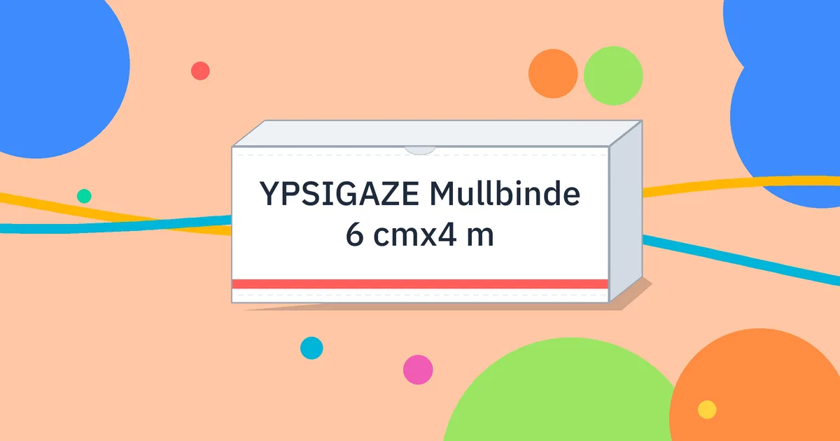 Symbolbild: Packung mit der Aufschrift YPSIGAZE Mullbinde 6 cmx4 m (PZN 12605091) – Verfügbarkeit und Bezug in Apotheken in Frankfurt am Main