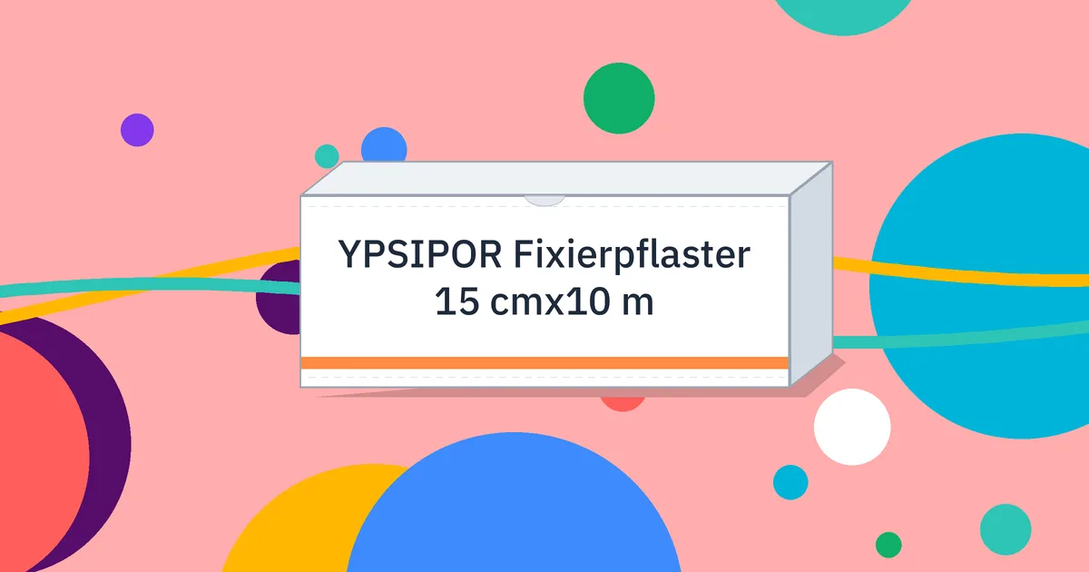 Symbolbild: Packung mit der Aufschrift YPSIPOR Fixierpflaster 15 cmx10 m (PZN 12603488) – Verfügbarkeit und Bezug in Apotheken in Frankfurt am Main
