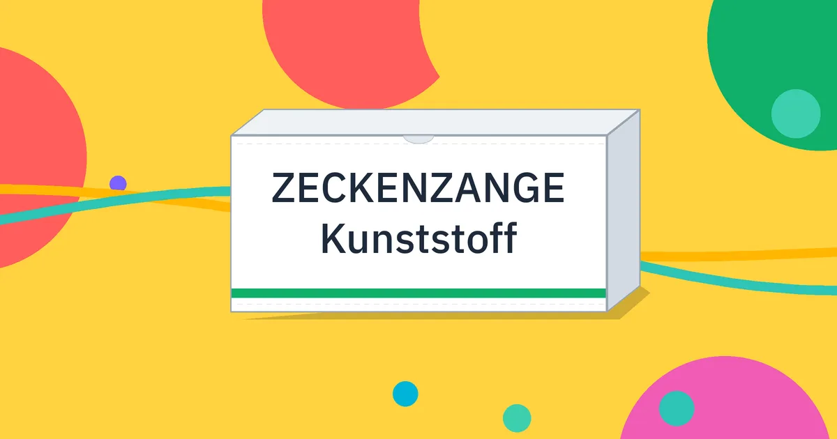 Symbolbild: Packung mit der Aufschrift ZECKENZANGE Kunststoff (PZN 07274516) – Verfügbarkeit und Bezug in Apotheken in Frankfurt am Main
