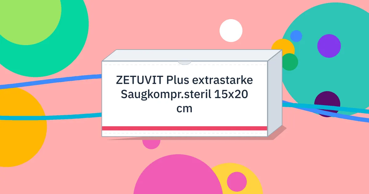 Symbolbild: Packung mit der Aufschrift ZETUVIT Plus extrastarke Saugkompr.steril 15x20 cm (PZN 15782439) – Verfügbarkeit und Bezug in Apotheken in Frankfurt am Main