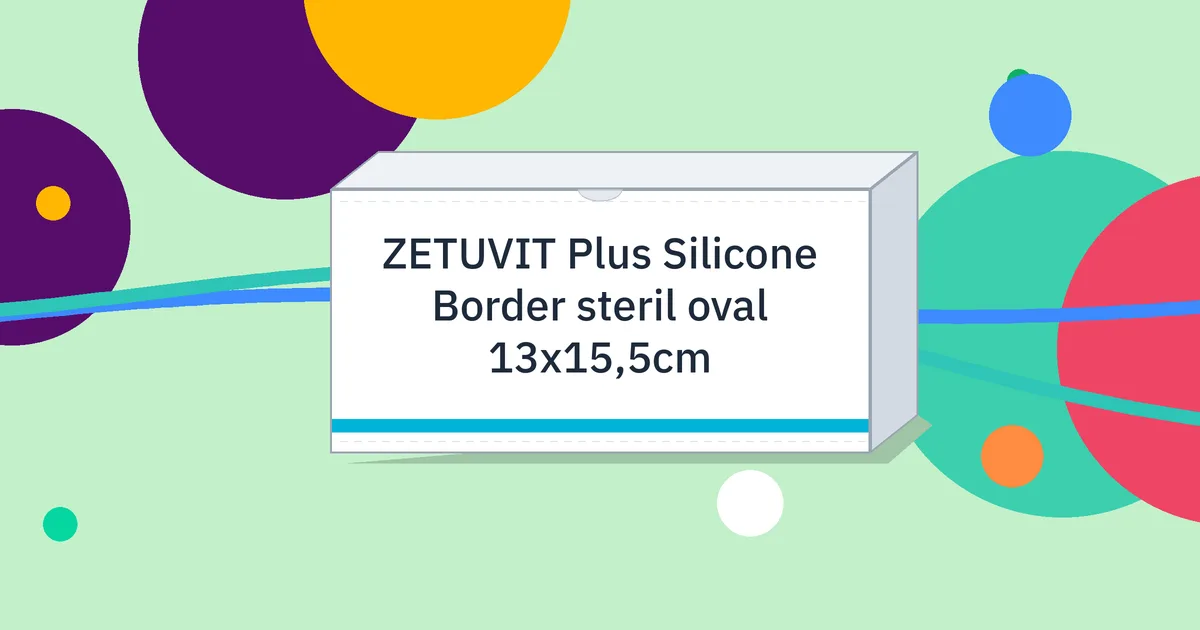 Symbolbild: Packung mit der Aufschrift ZETUVIT Plus Silicone Border steril oval 13x15,5cm (PZN 20123957) – Verfügbarkeit und Bezug in Apotheken in Frankfurt am Main