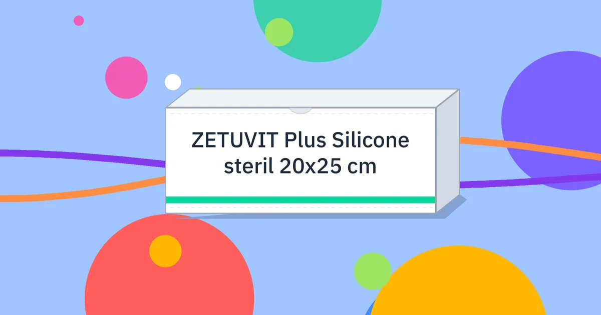Symbolbild: Packung mit der Aufschrift ZETUVIT Plus Silicone steril 20x25 cm (PZN 20046777) – Verfügbarkeit und Bezug in Apotheken in Frankfurt am Main