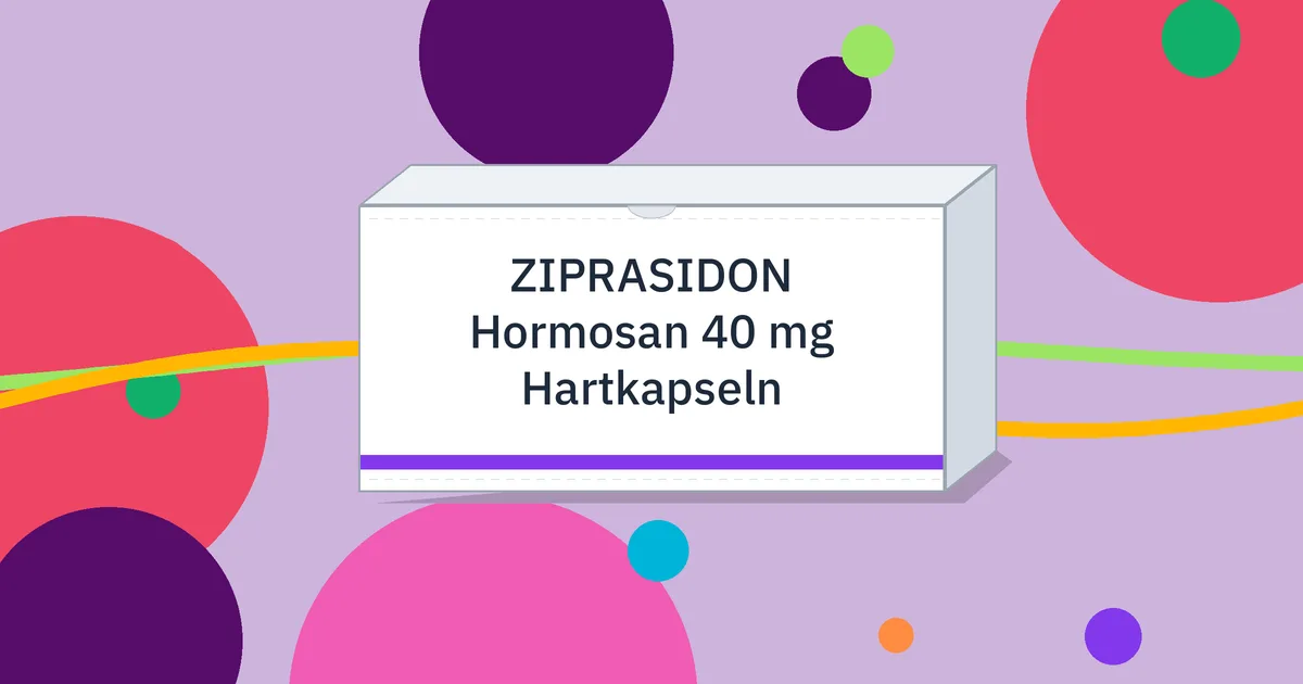 Symbolbild: Packung mit der Aufschrift ZIPRASIDON Hormosan 40 mg Hartkapseln (PZN 01154596) – Verfügbarkeit und Bezug in Apotheken in Frankfurt am Main