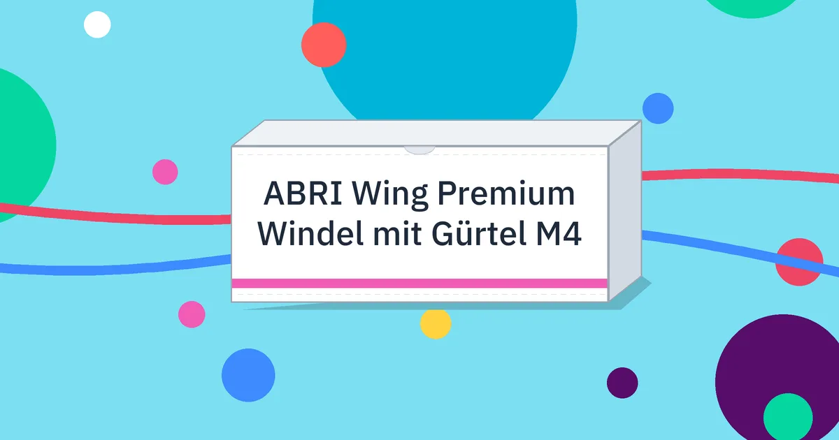 Symbolbild: Packung mit der Aufschrift ABRI Wing Premium Windel mit Gürtel M4 (PZN 15377437) – Verfügbarkeit und Bezug in Apotheken in Frankfurt am Main