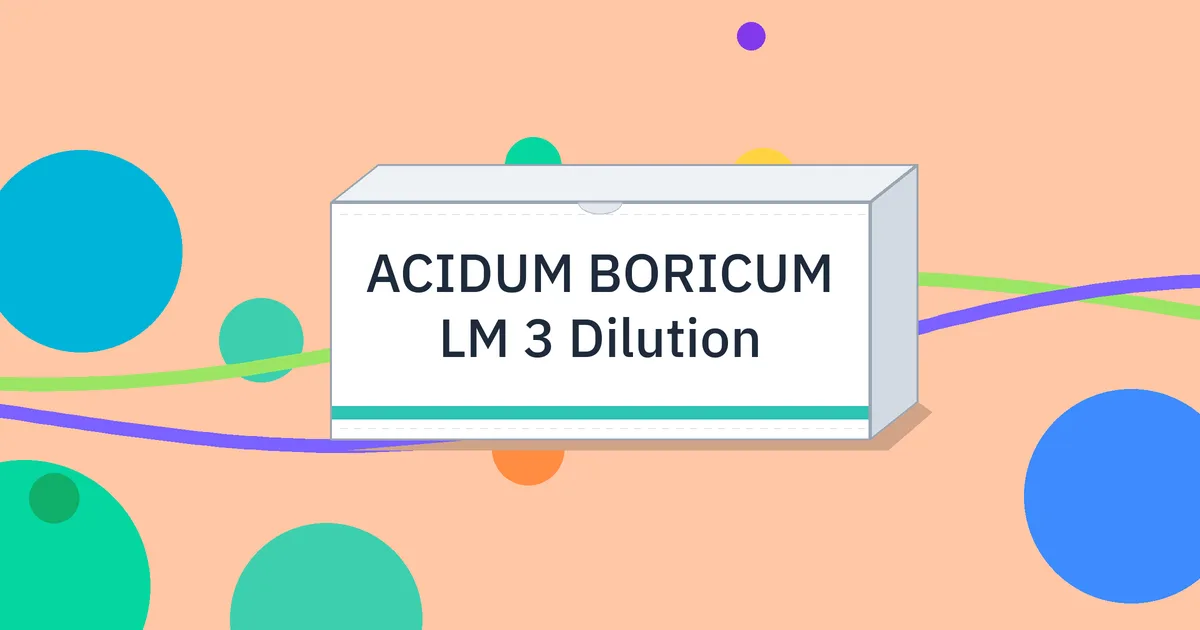 Symbolbild: Packung mit der Aufschrift ACIDUM BORICUM LM 3 Dilution (PZN 13269554) – Verfügbarkeit und Bezug in Apotheken in Frankfurt am Main