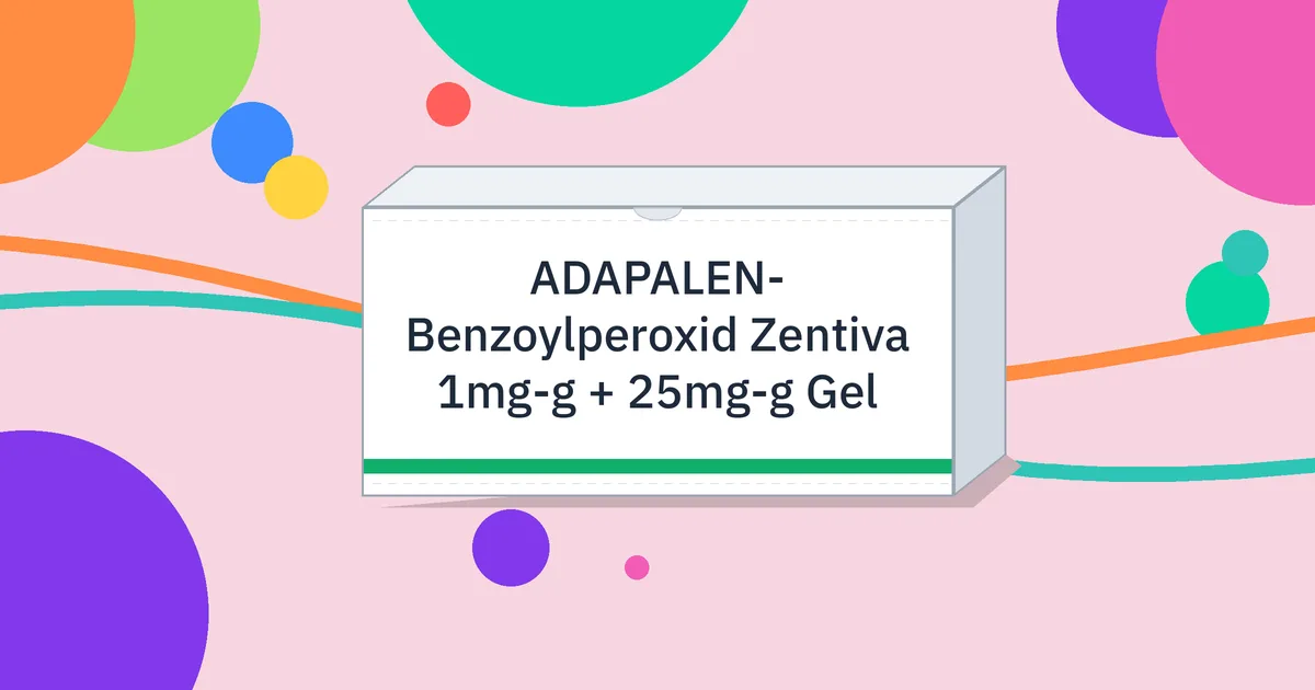 Symbolbild: Packung mit der Aufschrift ADAPALEN-Benzoylperoxid Zentiva 1mg-g + 25mg-g Gel (PZN 19495932) – Verfügbarkeit und Bezug in Apotheken in Frankfurt am Main
