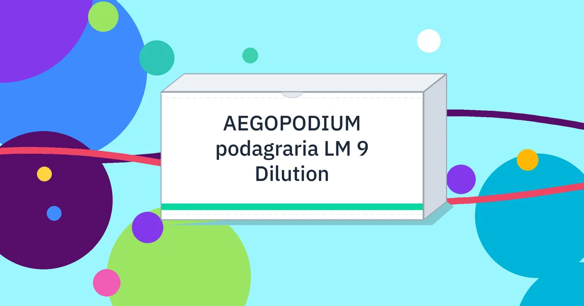 Symbolbild: Packung mit der Aufschrift AEGOPODIUM podagraria LM 9 Dilution (PZN 13298194) – Verfügbarkeit und Bezug in Apotheken in Frankfurt am Main
