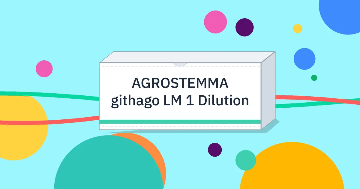 Symbolbild: Packung mit der Aufschrift AGROSTEMMA githago LM 1 Dilution (PZN 13307220) – Verfügbarkeit und Bezug in Apotheken in Frankfurt am Main
