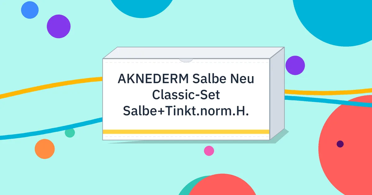Symbolbild: Packung mit der Aufschrift AKNEDERM Salbe Neu Classic-Set Salbe+Tinkt.norm.H. (PZN 17899683) – Verfügbarkeit und Bezug in Apotheken in Frankfurt am Main