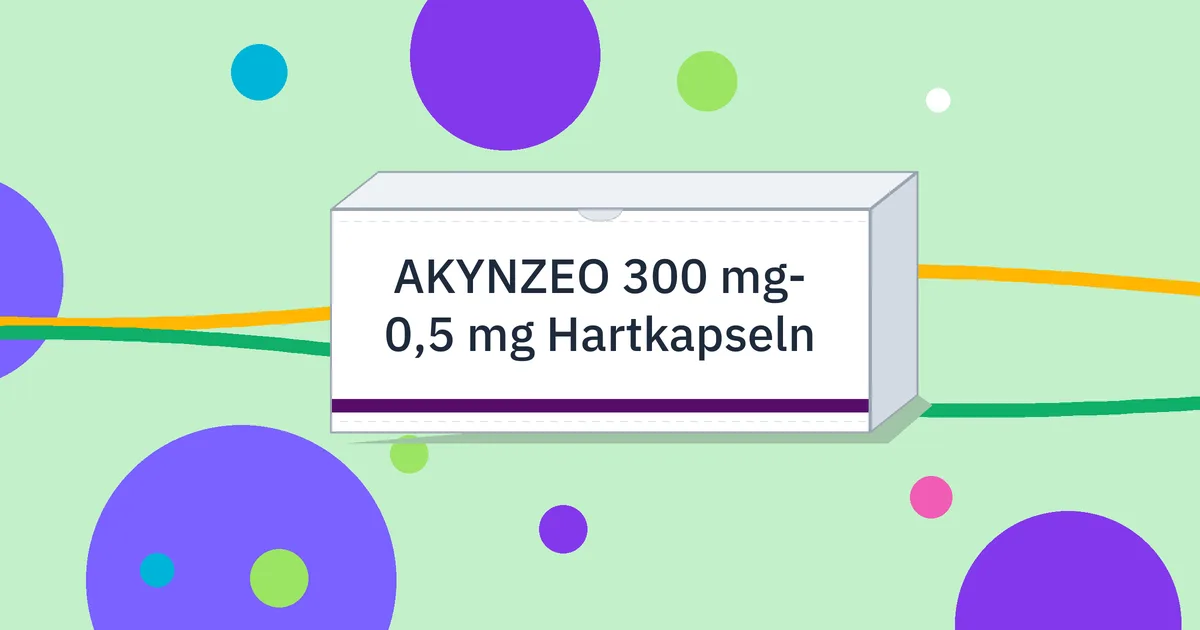 Symbolbild: Packung mit der Aufschrift AKYNZEO 300 mg-0,5 mg Hartkapseln (PZN 12801366) – Verfügbarkeit und Bezug in Apotheken in Frankfurt am Main