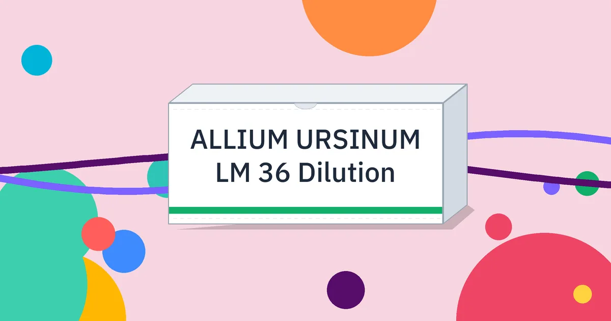 Symbolbild: Packung mit der Aufschrift ALLIUM URSINUM LM 36 Dilution (PZN 12757300) – Verfügbarkeit und Bezug in Apotheken in Frankfurt am Main