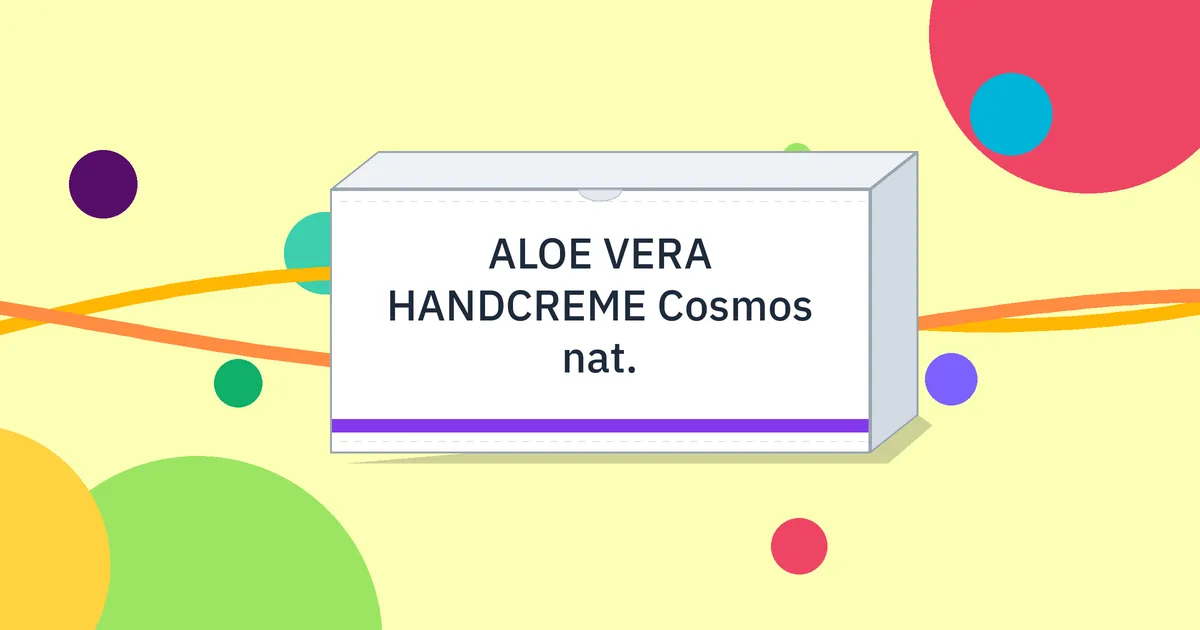 Symbolbild: Packung mit der Aufschrift ALOE VERA HANDCREME Cosmos nat. (PZN 19161852) – Verfügbarkeit und Bezug in Apotheken in Frankfurt am Main