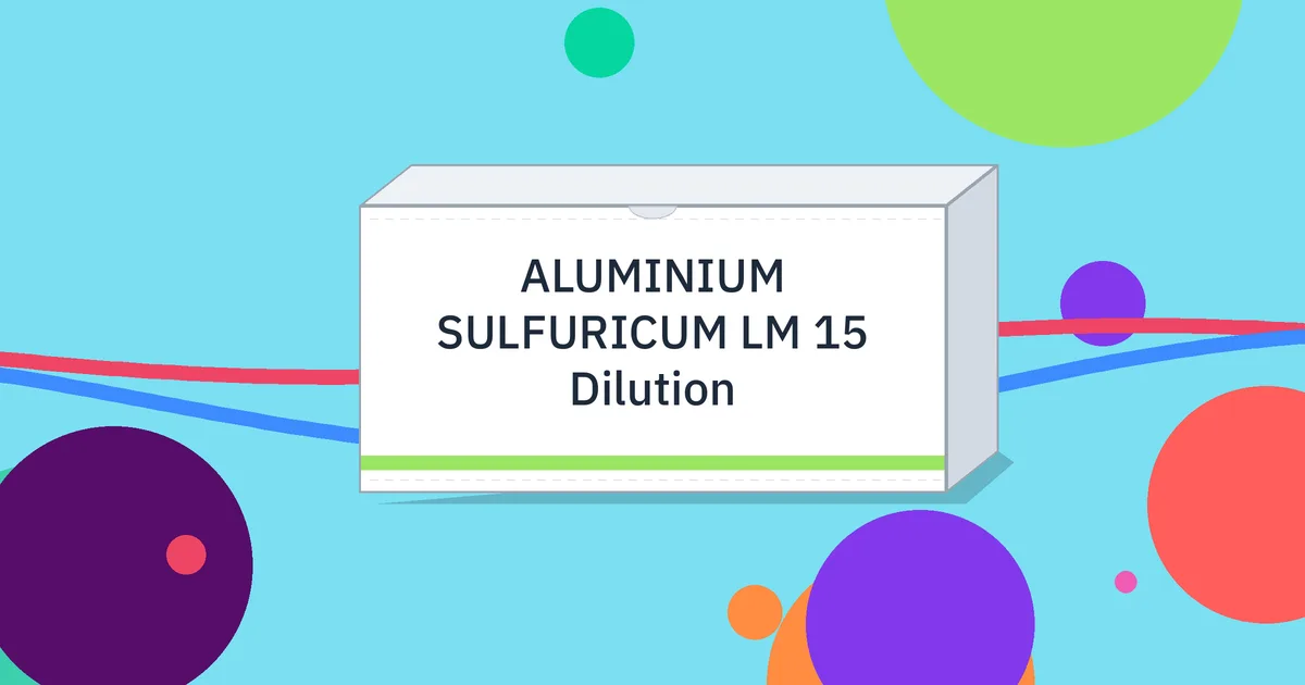 Symbolbild: Packung mit der Aufschrift ALUMINIUM SULFURICUM LM 15 Dilution (PZN 13317655) – Verfügbarkeit und Bezug in Apotheken in Frankfurt am Main