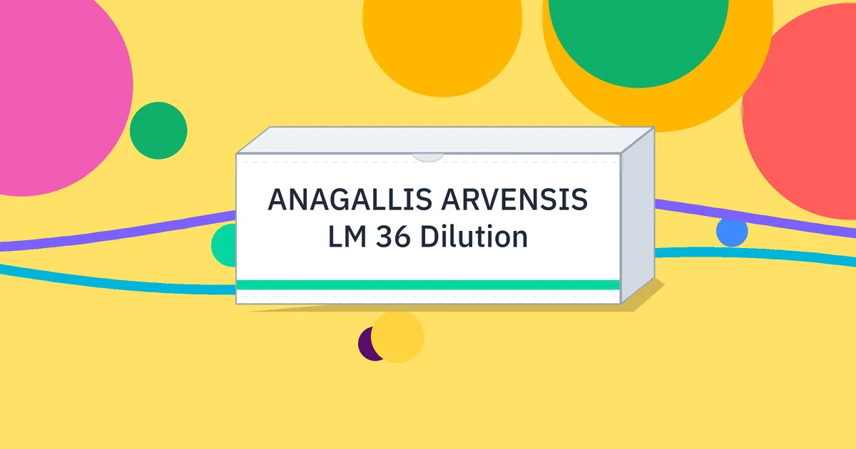 Symbolbild: Packung mit der Aufschrift ANAGALLIS ARVENSIS LM 36 Dilution (PZN 13328104) – Verfügbarkeit und Bezug in Apotheken in Frankfurt am Main