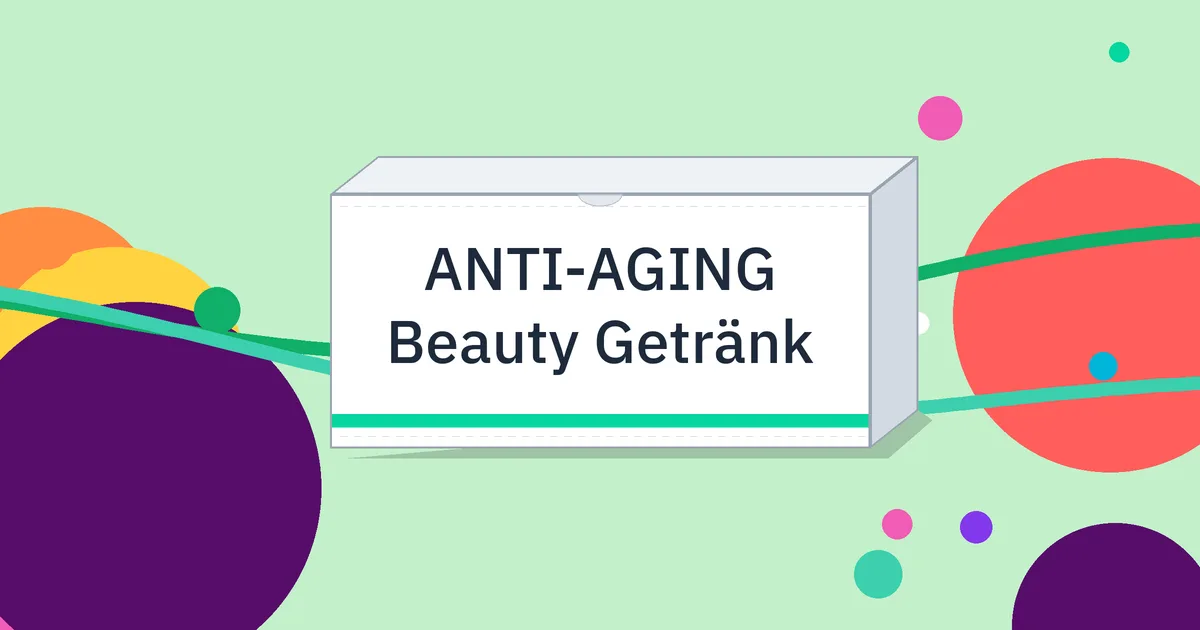Symbolbild: Packung mit der Aufschrift ANTI-AGING Beauty Getränk (PZN 19192858) – Verfügbarkeit und Bezug in Apotheken in Frankfurt am Main