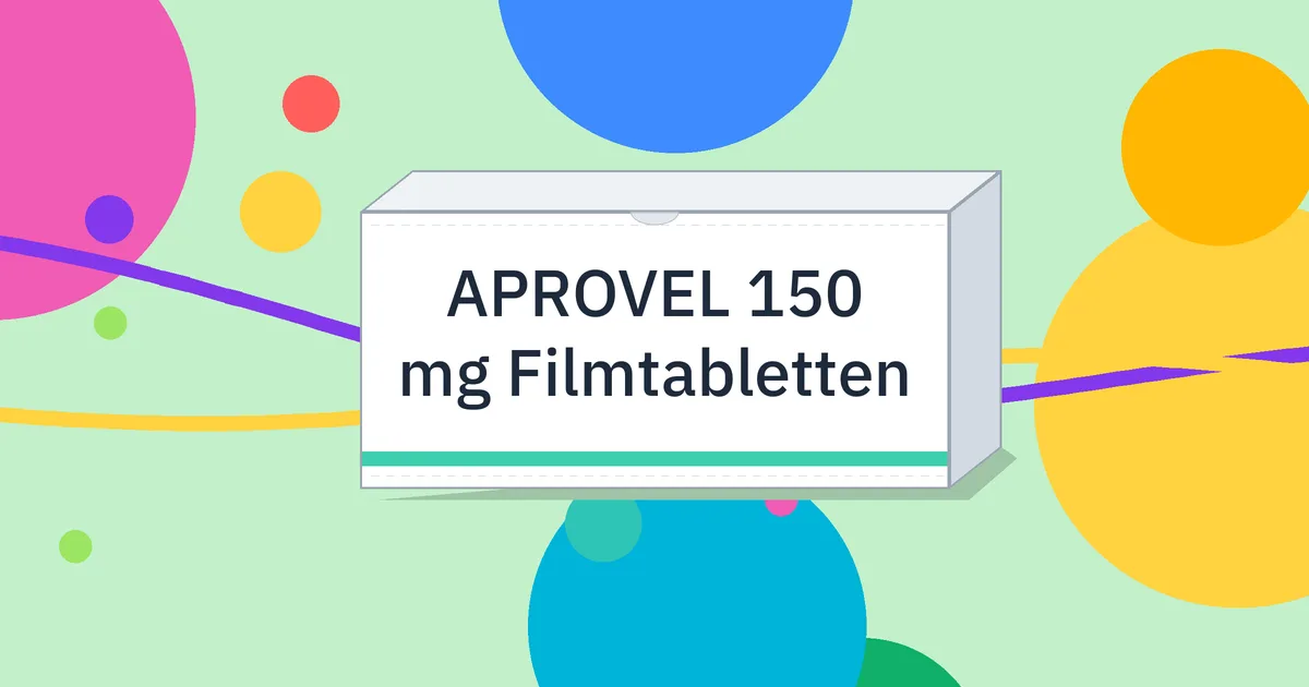 Symbolbild: Packung mit der Aufschrift APROVEL 150 mg Filmtabletten (PZN 01312262) – Verfügbarkeit und Bezug in Apotheken in Frankfurt am Main